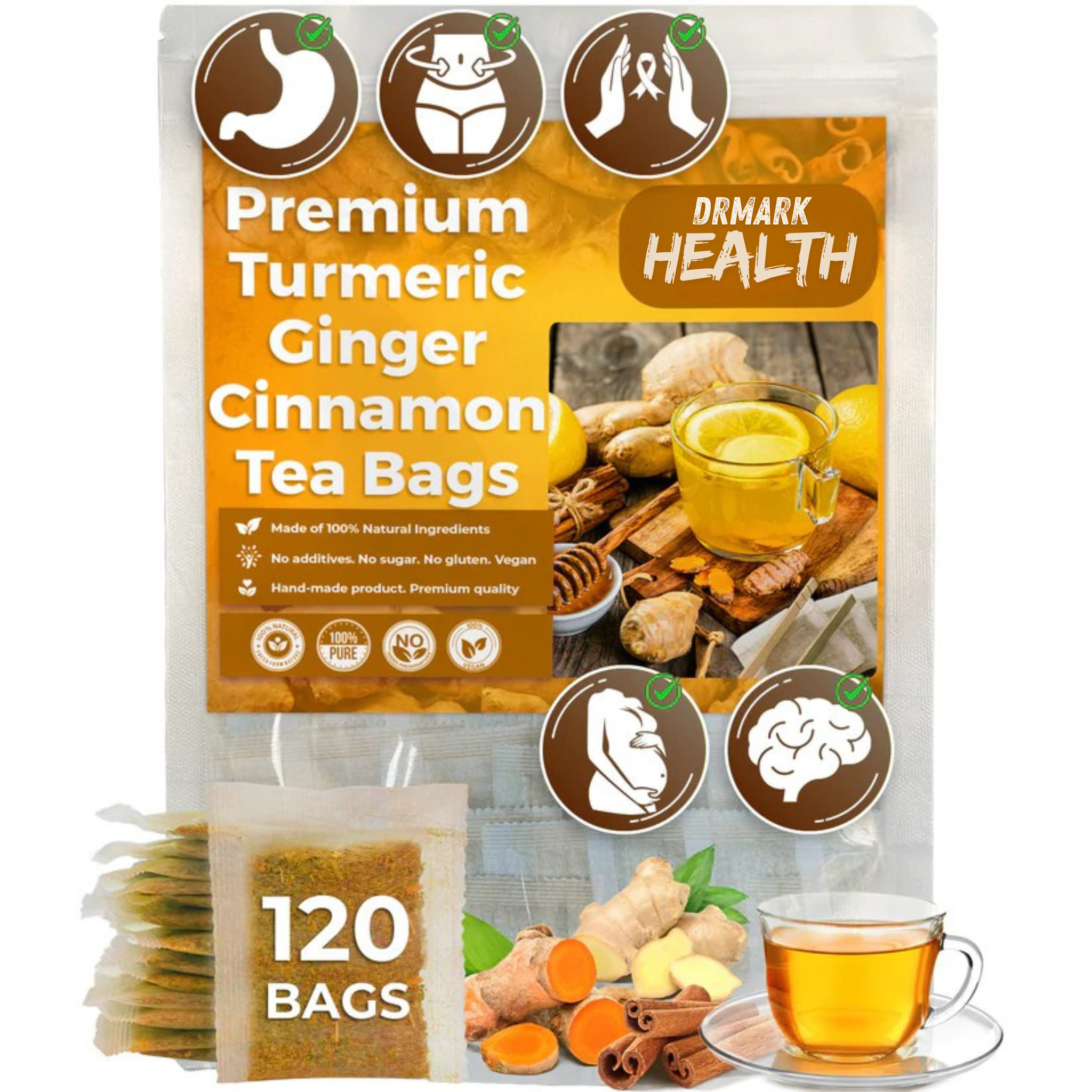 Turmeric Ginger Herbal Tea – Donnie Guy LLC